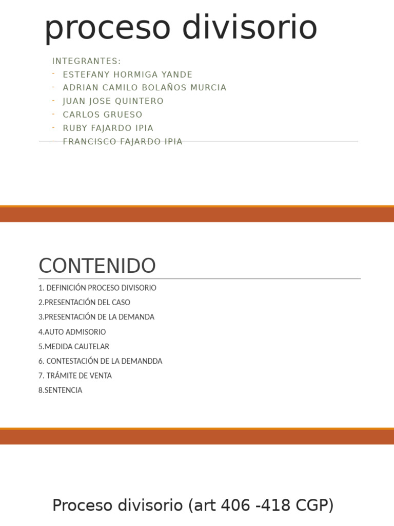Proceso Divisorio 11 | PDF
