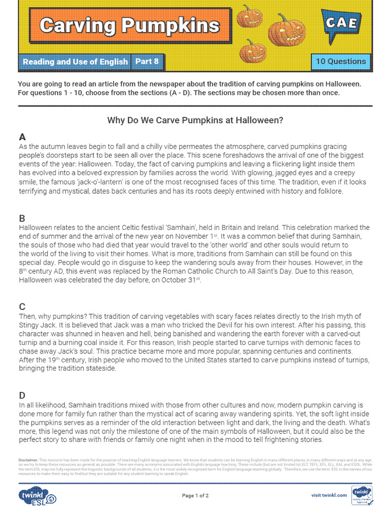 T 1725640445 Esl c1 Advanced Cae Reading and Use of English Part 8 Why ...