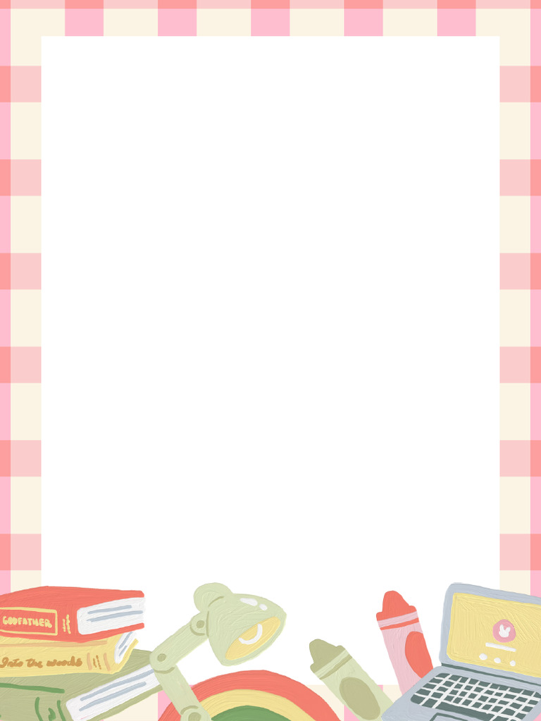 Pink and Cream Creative Blank A4 Page Border Document | PDF