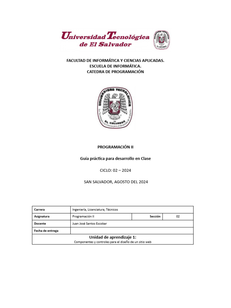 Guia Práctica Clase Prog2 I | PDF