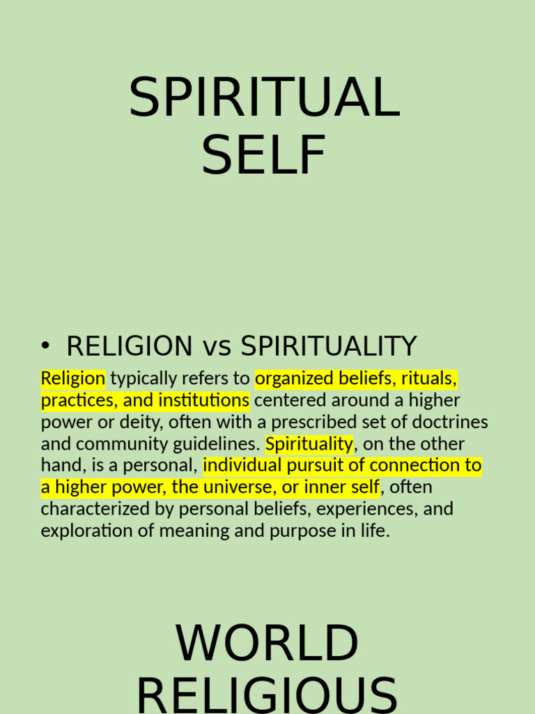 Spiritual Self | PDF