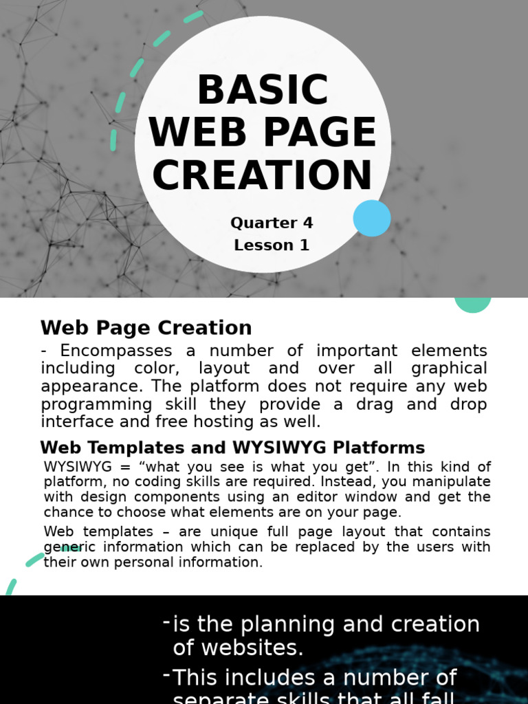 EmTech Lesson 1 Basic Web Page Creation | PDF