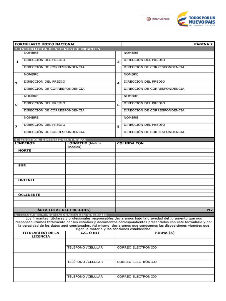 Formulario Único Nacional_8-2 | PDF