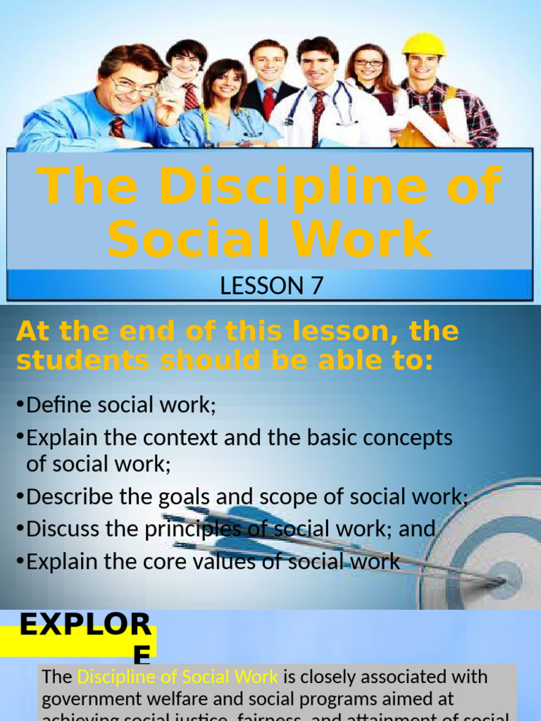 LESSON 7 - The Discipline of Social Work | PDF