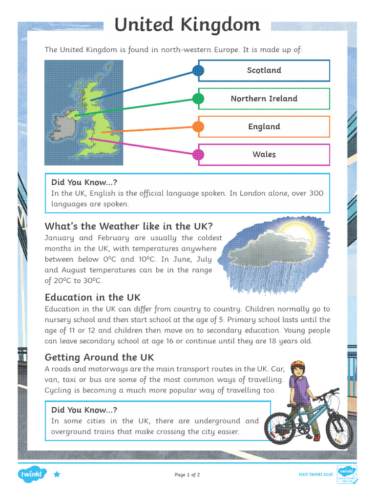Cfe2 L 341a United Kingdom Differentiated Reading Comprehension ...