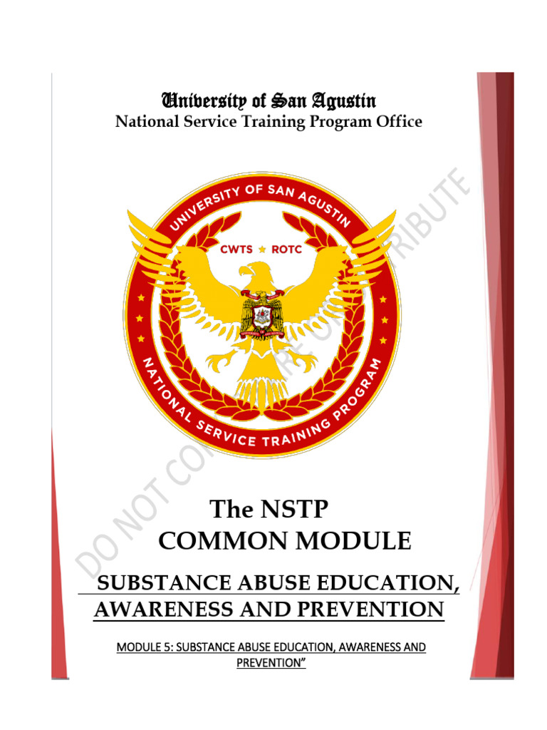 NSTP Common Module On Substance Abuse Education 2024-2025 | PDF