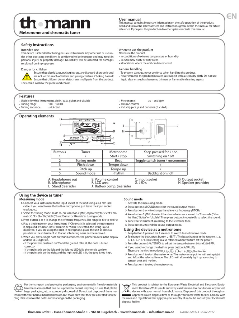 C 228423 Quick Start Quide v2 en Online | PDF