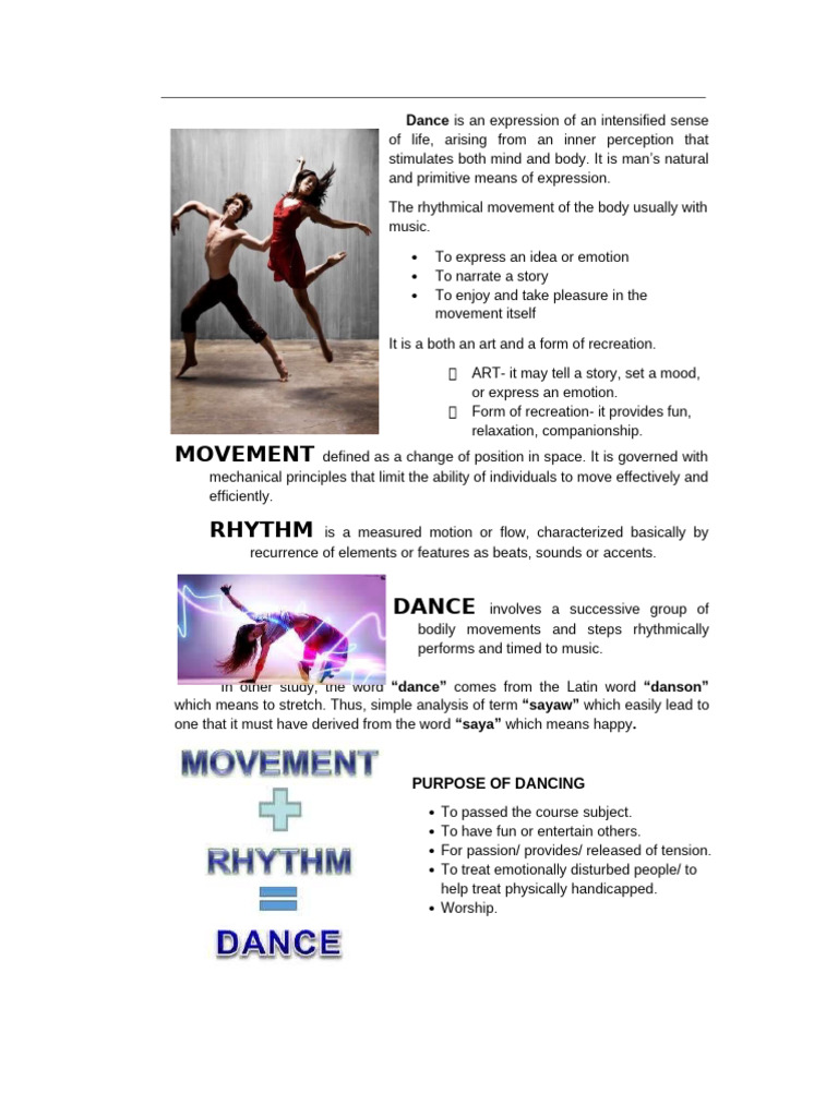 I. Introduction To Dance | PDF