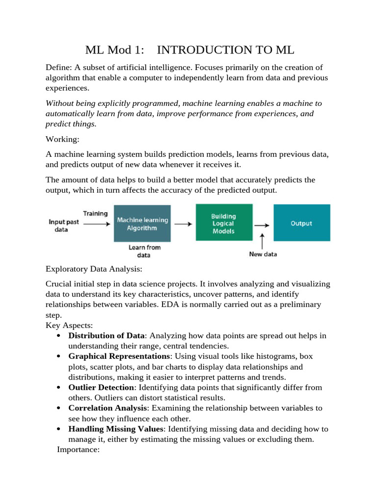 ML Mod 1 | PDF