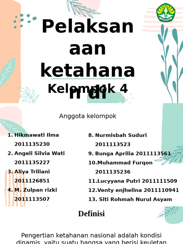 Ketahanan Nasional Kelompok 4 | PDF