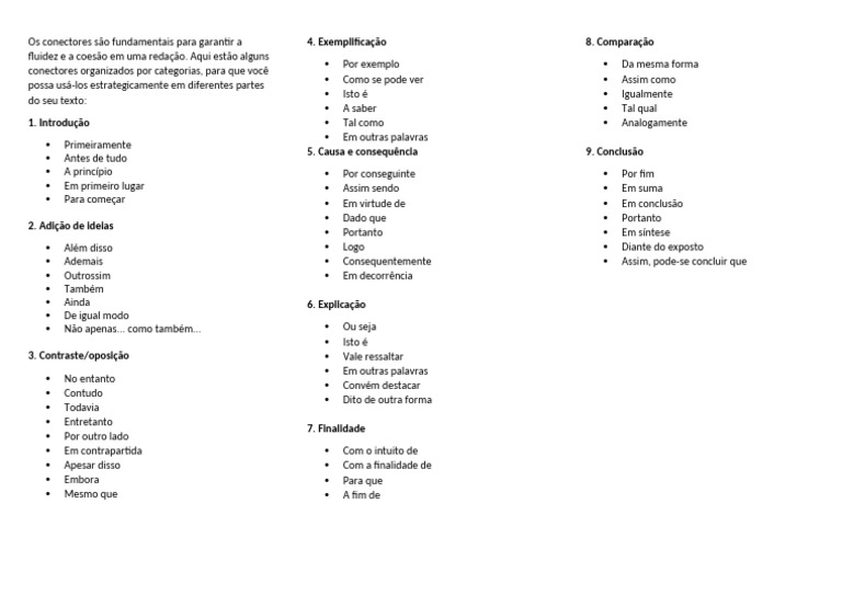 1.exemplos de Conectivos | PDF