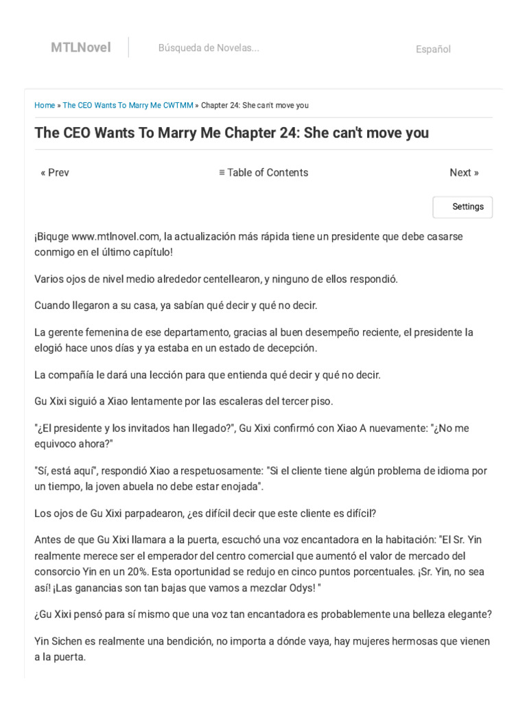 The CEO Wants To Marry Me CWTMM Capítulo 24 Español RAW - She Can't ...