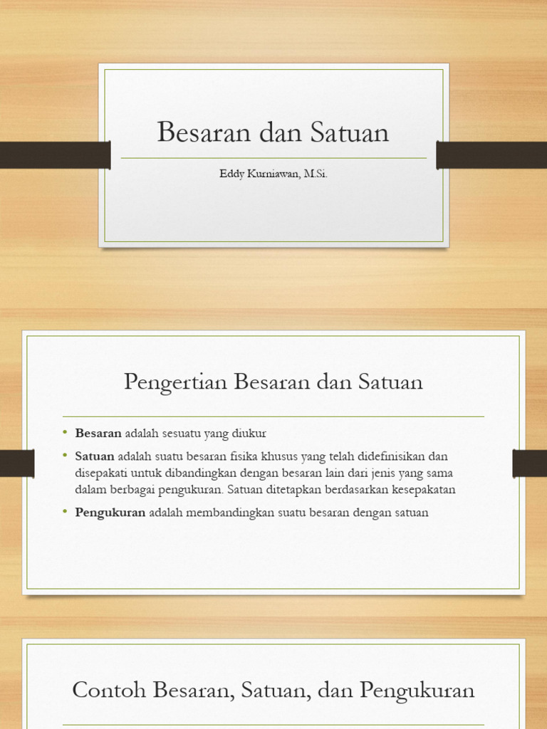 Besaran Dan Satuan | PDF