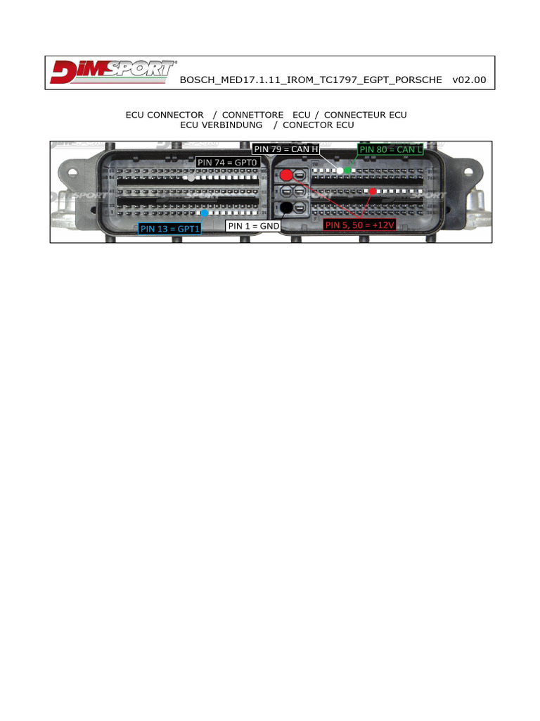 Bosch Med17.1.11 Irom TC1797 Porsche | PDF