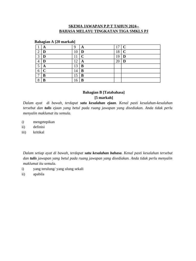 skema- BM T3 K1 2024 | PDF