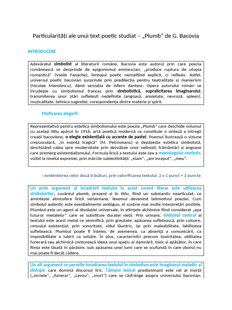 Bacovia Final 2021 | PDF