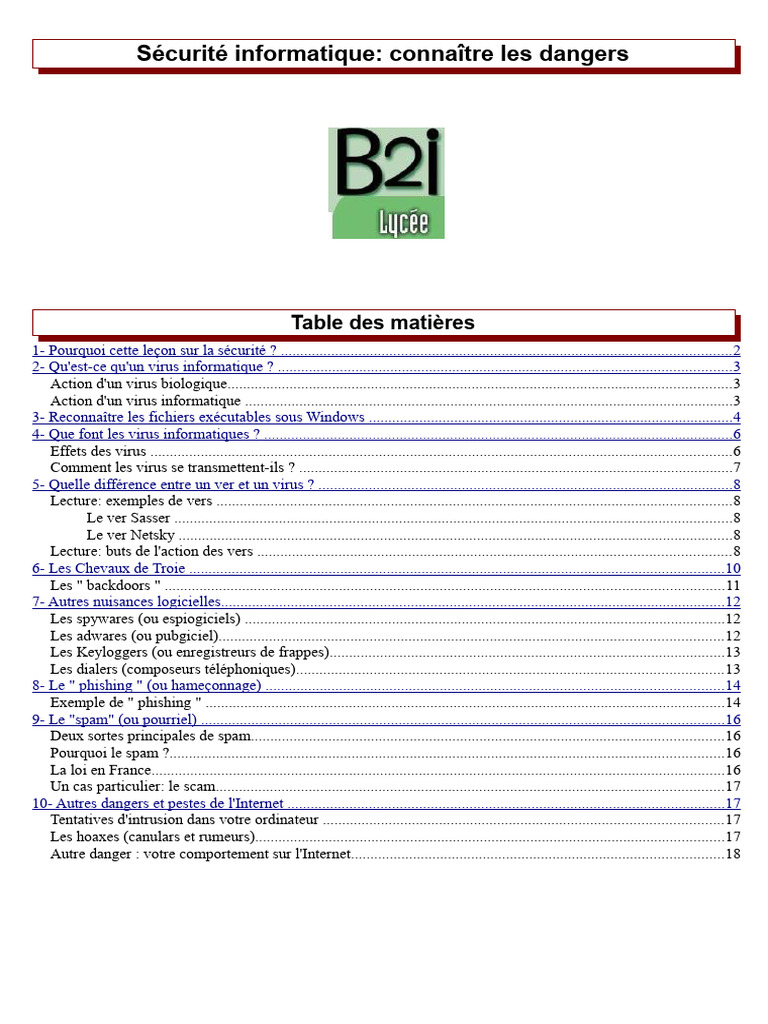 B2i Securite 1 | PDF