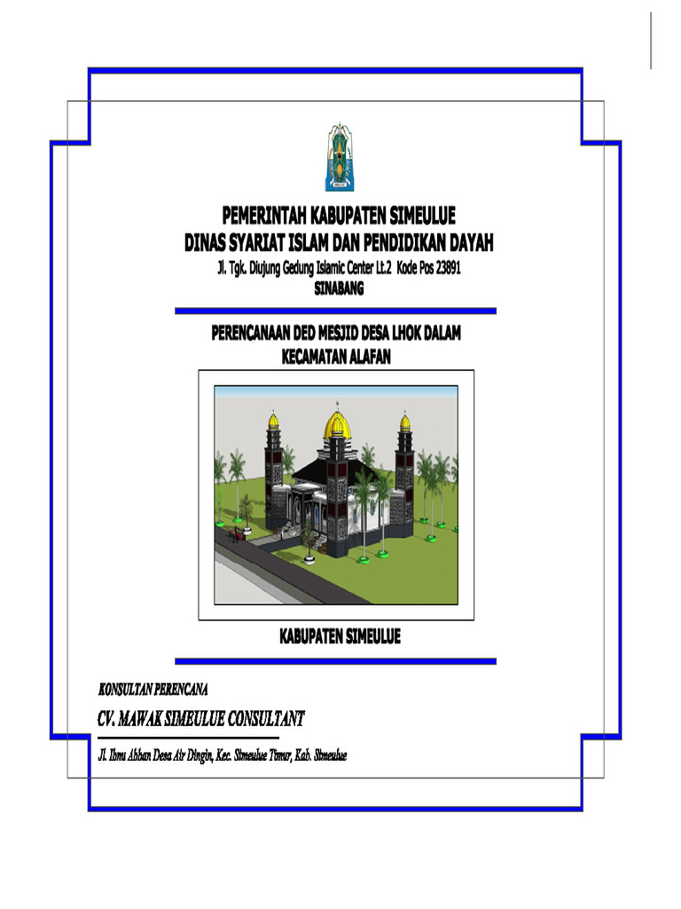 DED GAMBAR MESJID LHOK DALAM | PDF