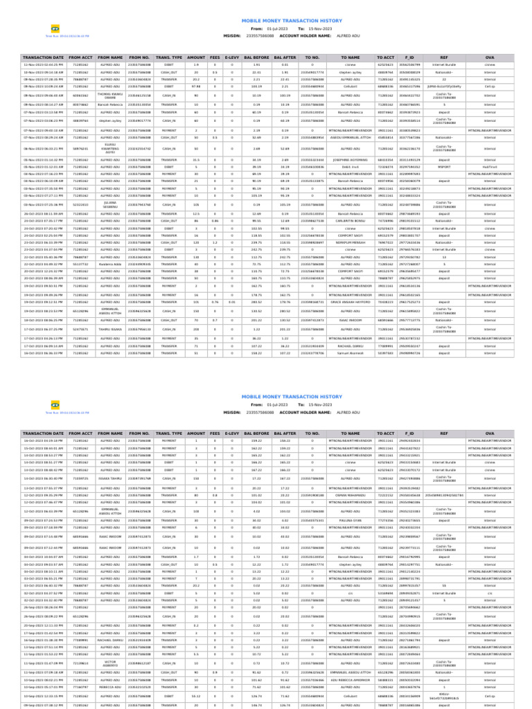 Momo Statement Report | PDF | Service Industries | Economies