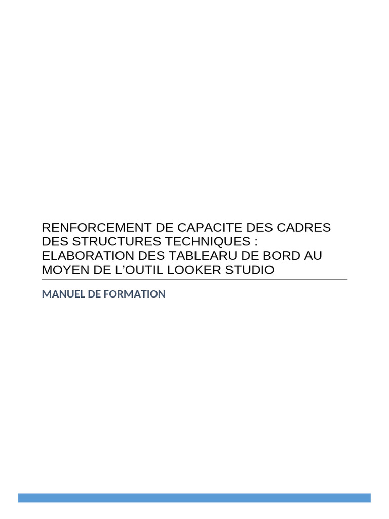 Manuel d'utilisation_looker studio | PDF