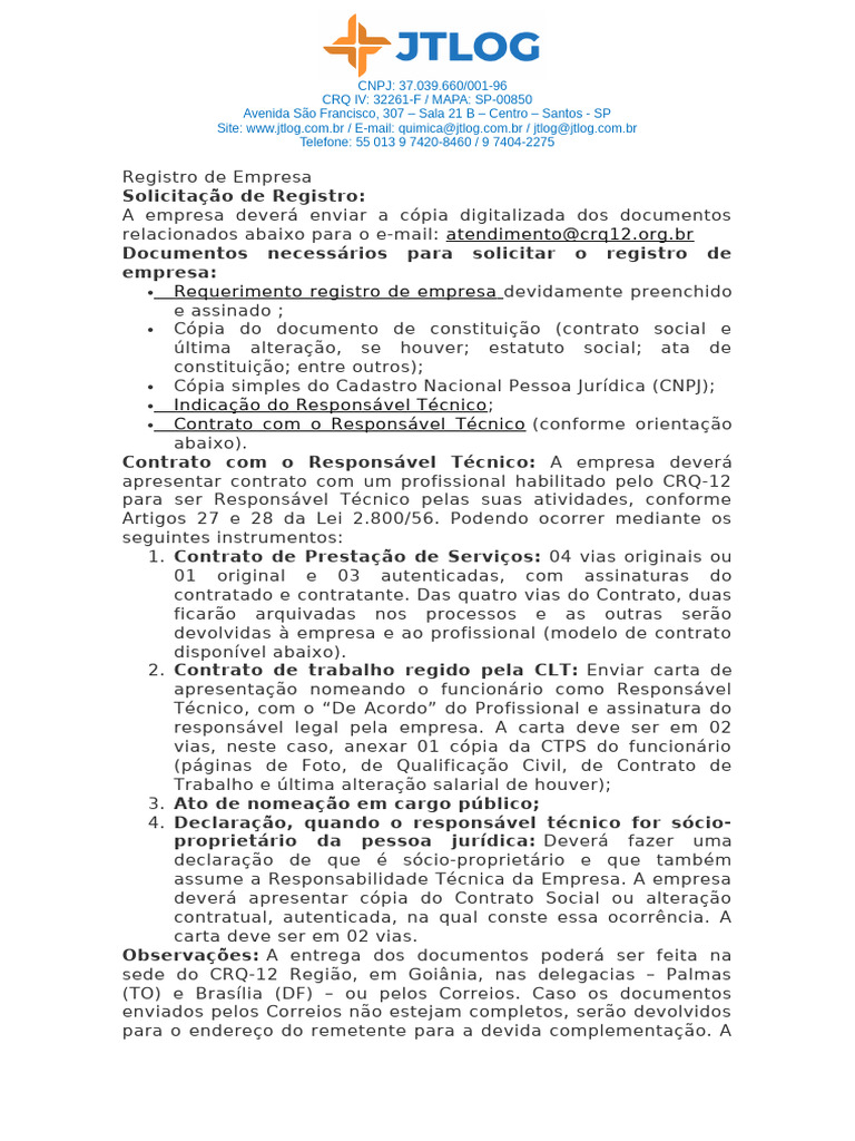 CRQ Xii Inscriçao | PDF