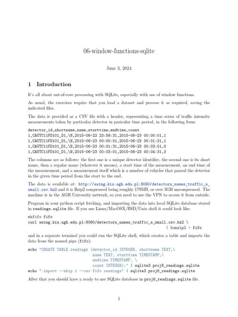 06 Window Functions Sqlite | PDF