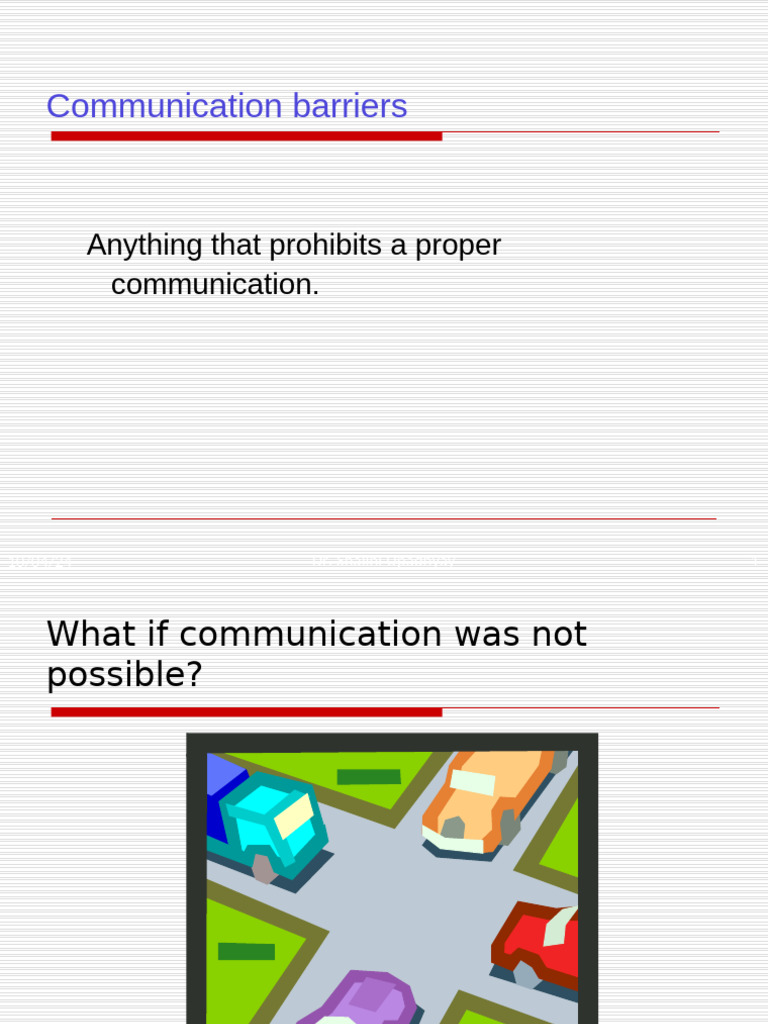 Communication Barriers | PDF