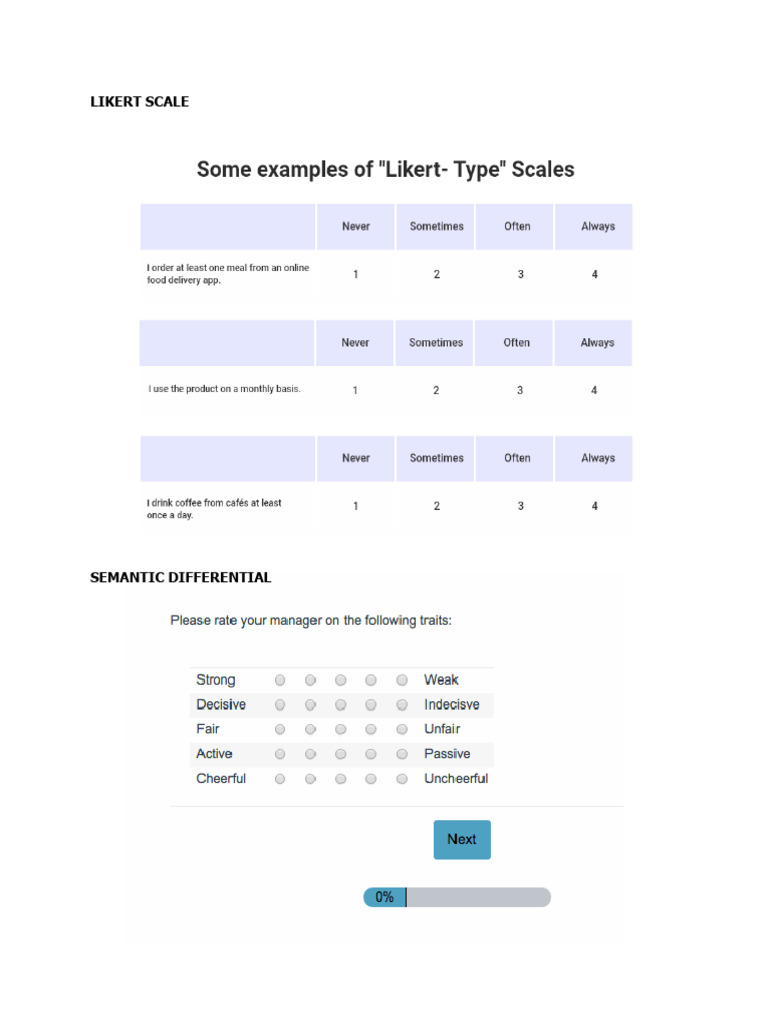 Attitude Questionnaire Examples | PDF
