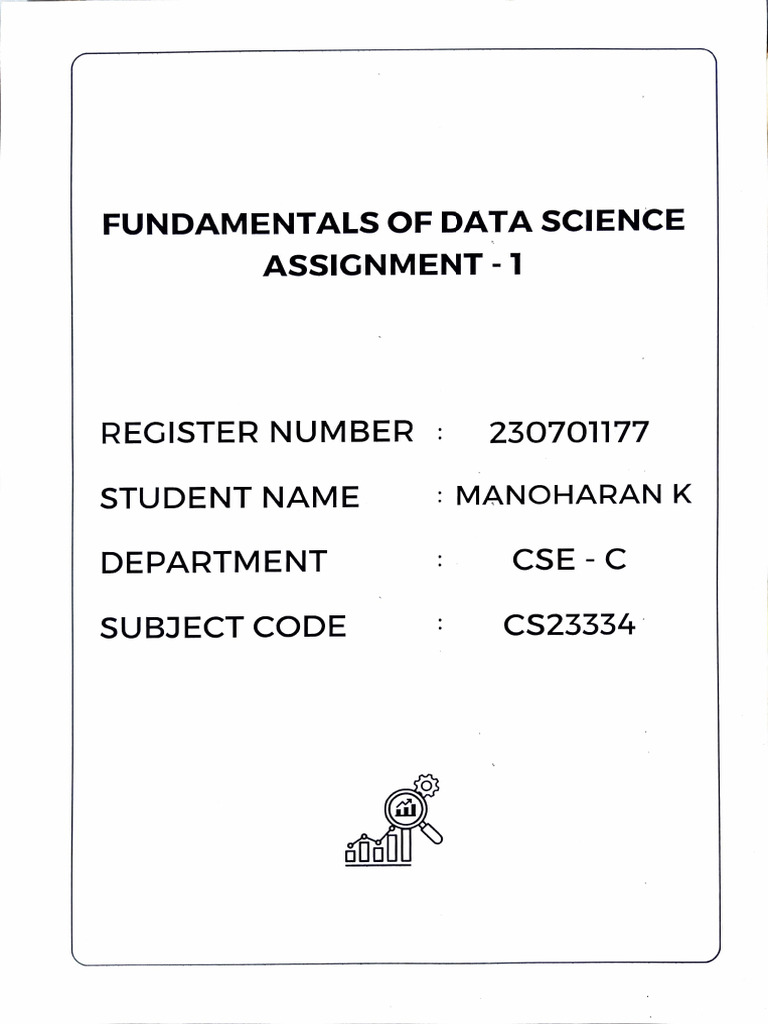 FDS Assignment - 1 | PDF