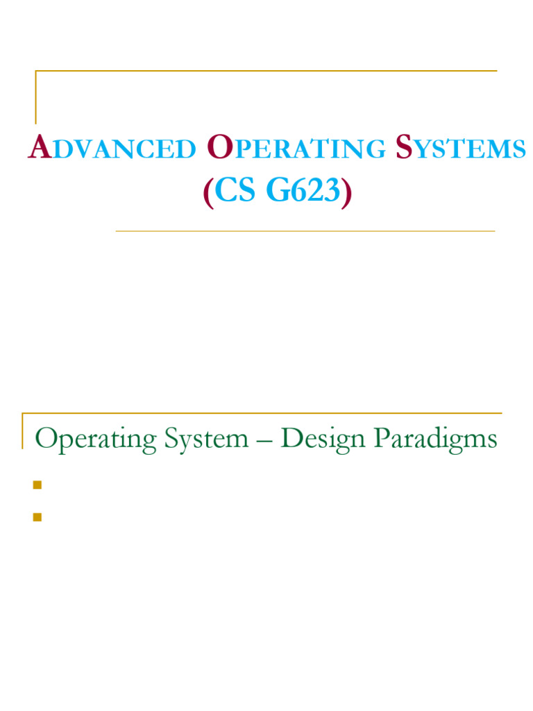 AOS Lect 03 Introduction | PDF