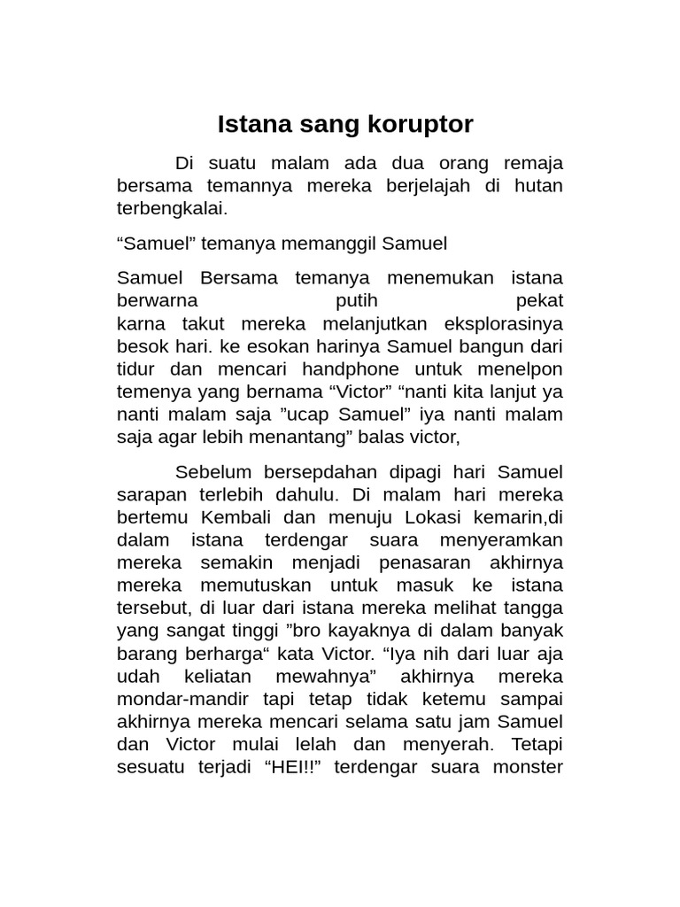 Istana Sang Koruptor by Kian (Final) | PDF