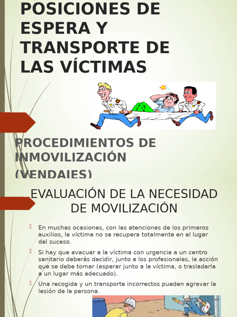 Posiciones de Espera, Recogida y Transporte de Las Vã Ctimas | PDF