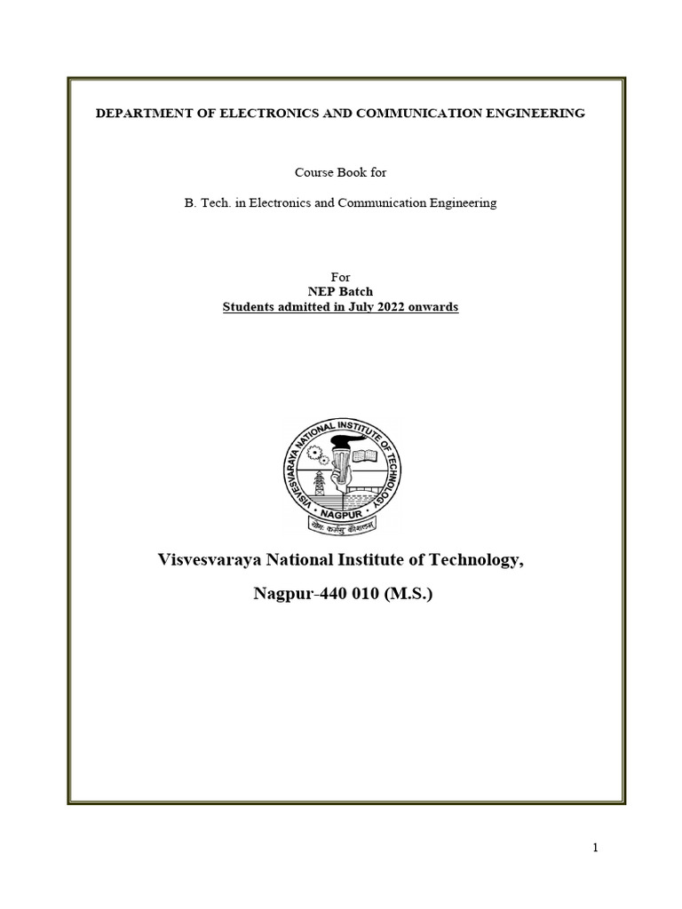 B TECH ECE NEP Course Book Upadted June 2024 | PDF