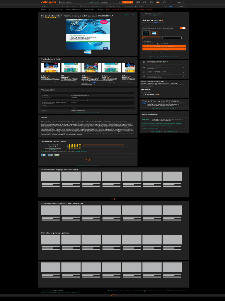 To Jest Chemia 1 Karty Pracy Podstawowe ĆWICZENIA (13913781607) - Podręcznik Allegro | PDF