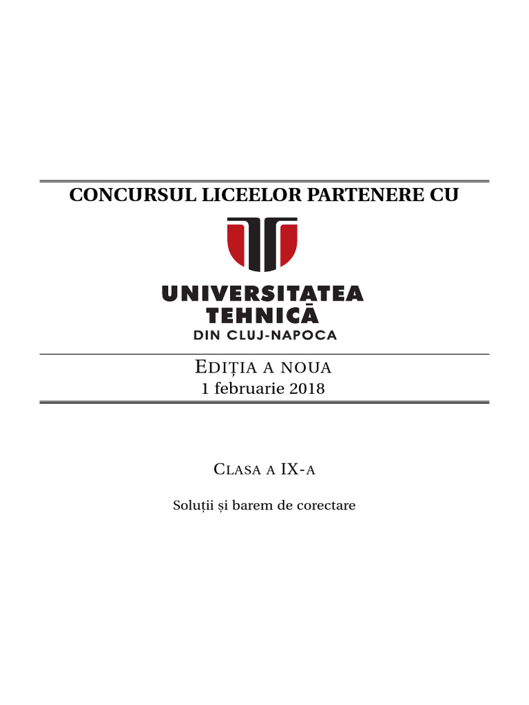 CLP UTCN 2018 Solutii | PDF