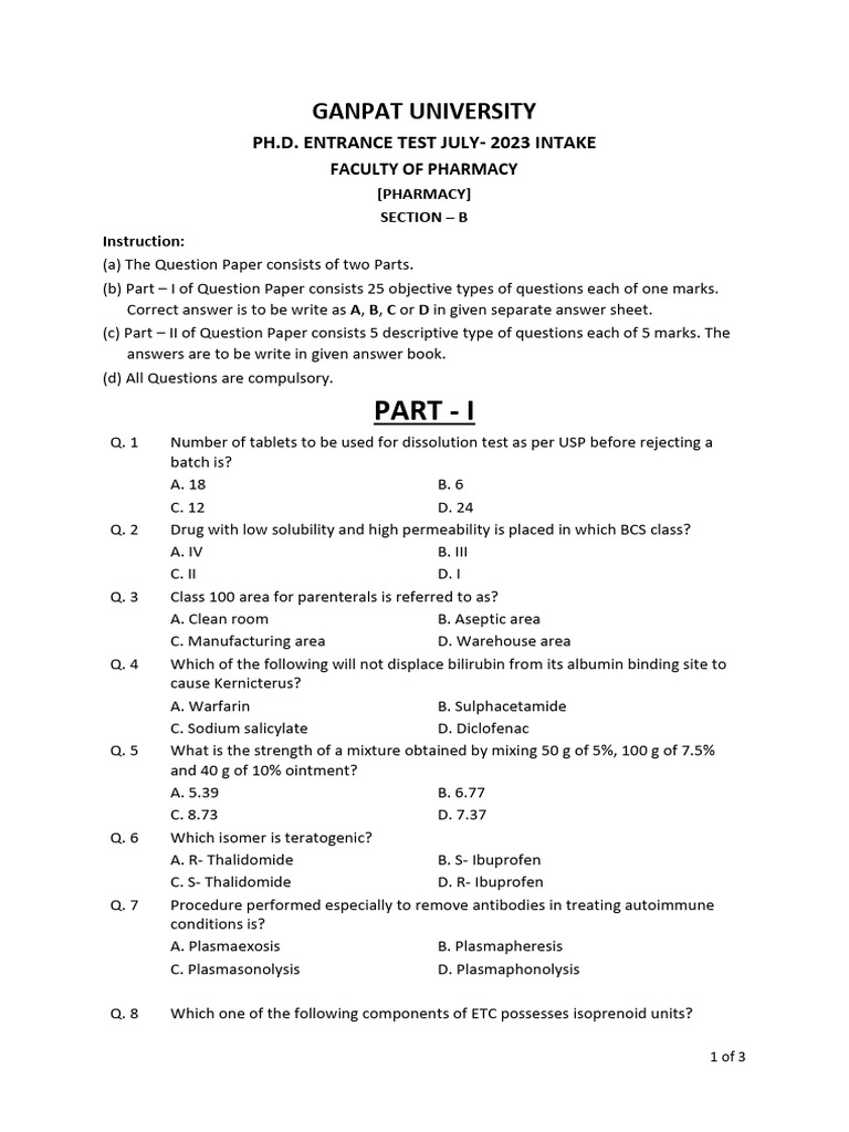 Qp&ans (Pharmacy) 6666667 | PDF