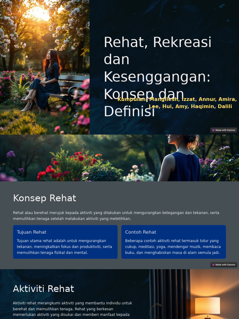 Definisi dan Manfaat Rehat dan Rekreasi | PDF