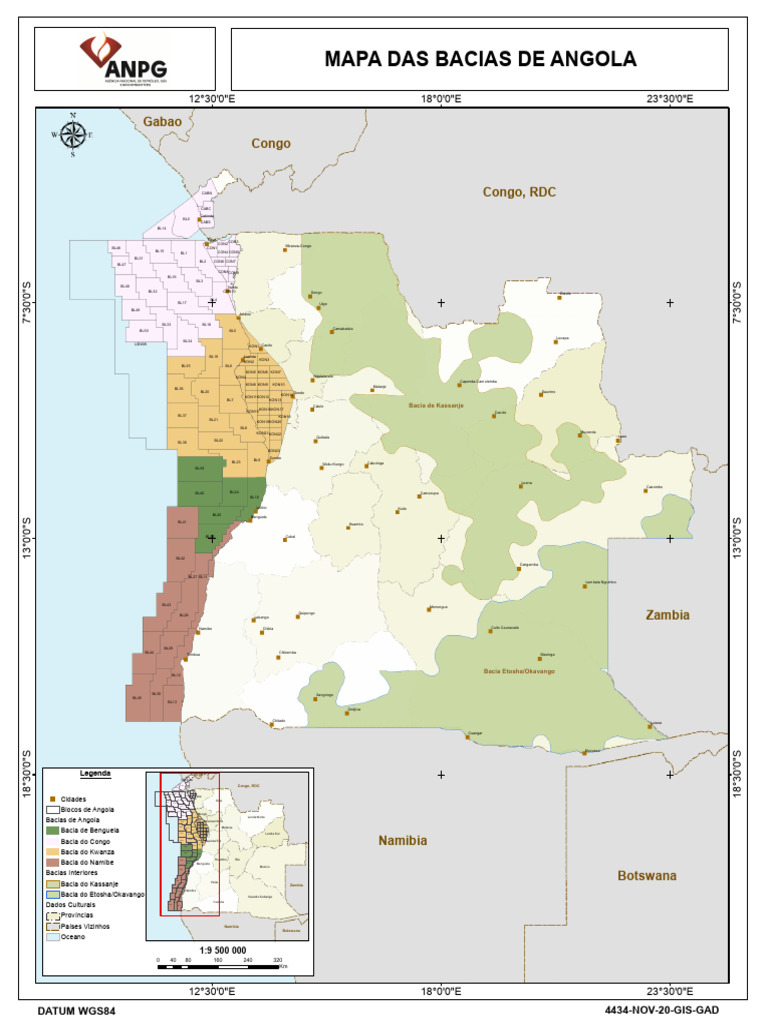 4434-NOV-20-GIS-GAD-MAPA-DAS-BACIAS-DE-ANGOLA Hidrologia | PDF