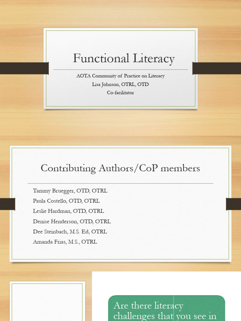 Functional Literacy | PDF