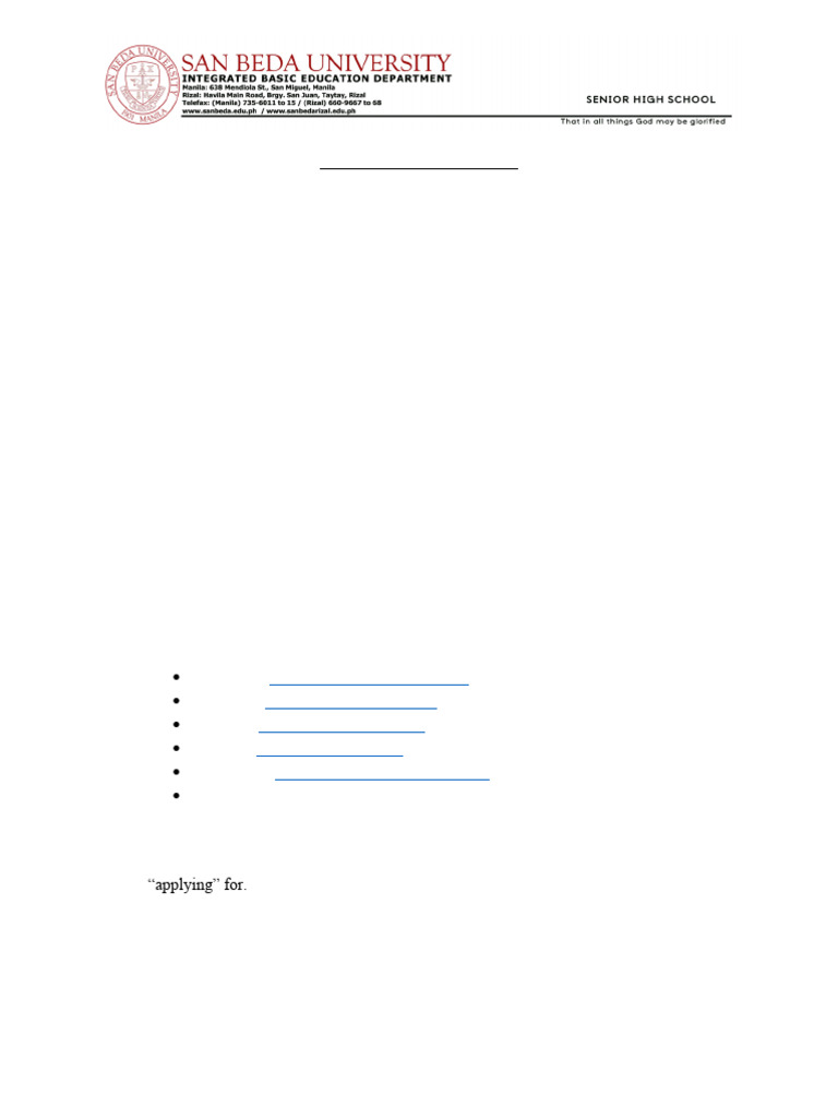 Guidelines For Performance Task - Resume | PDF