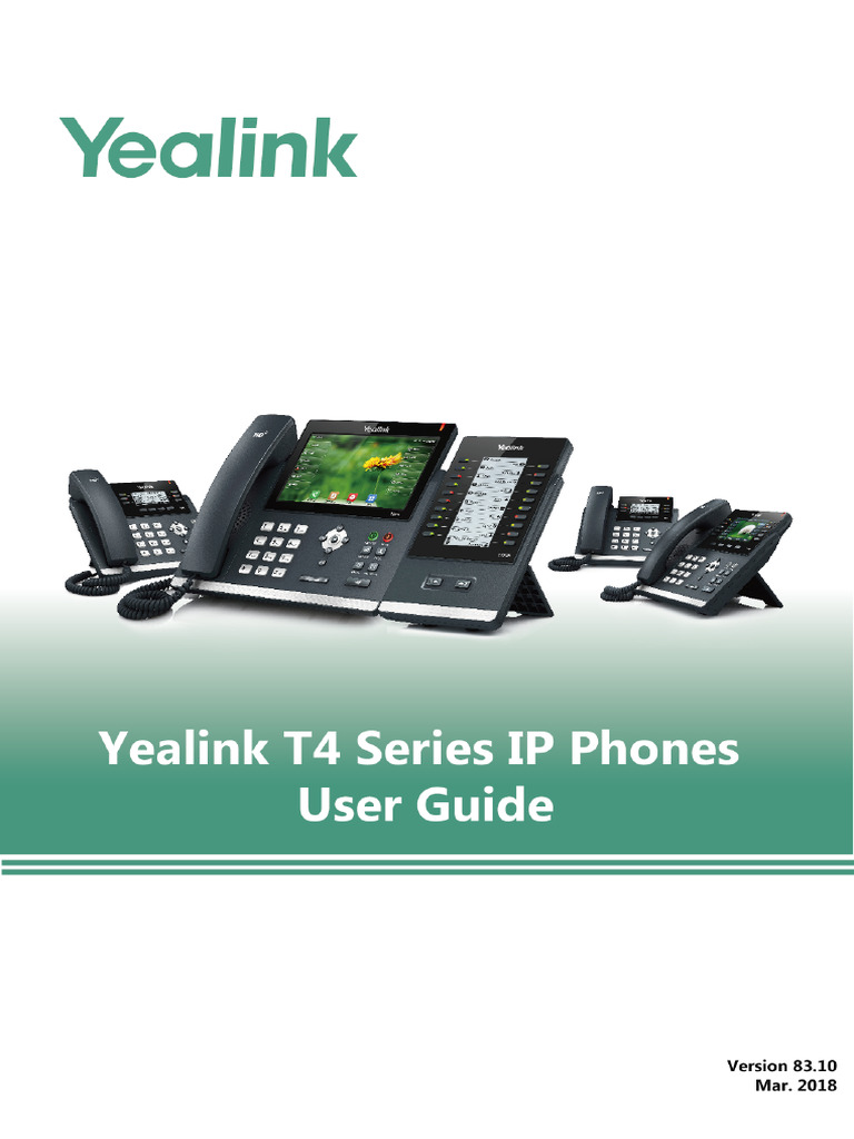 Yealink T4 Series IP Phones User Guide | PDF