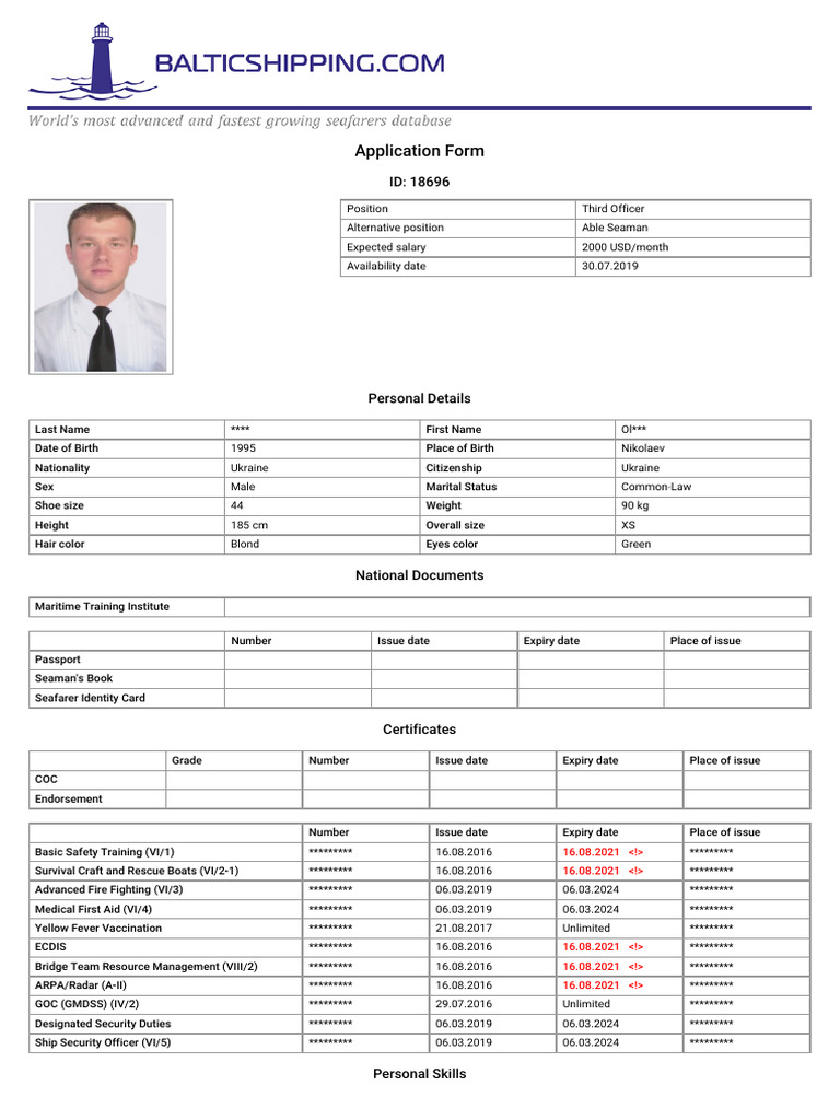 CV Third Officer Ol | PDF