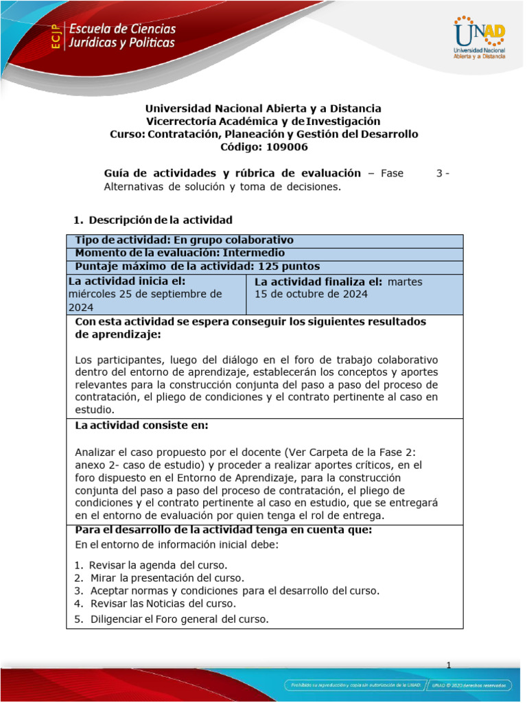 Guía de Actividades y Rúbrica de Evaluación - Unidad 2 - Fase 3 - Alternativas de Solución y ...