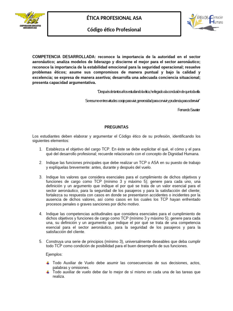 Guía Código Ético Programa ASA | PDF | Ética profesional