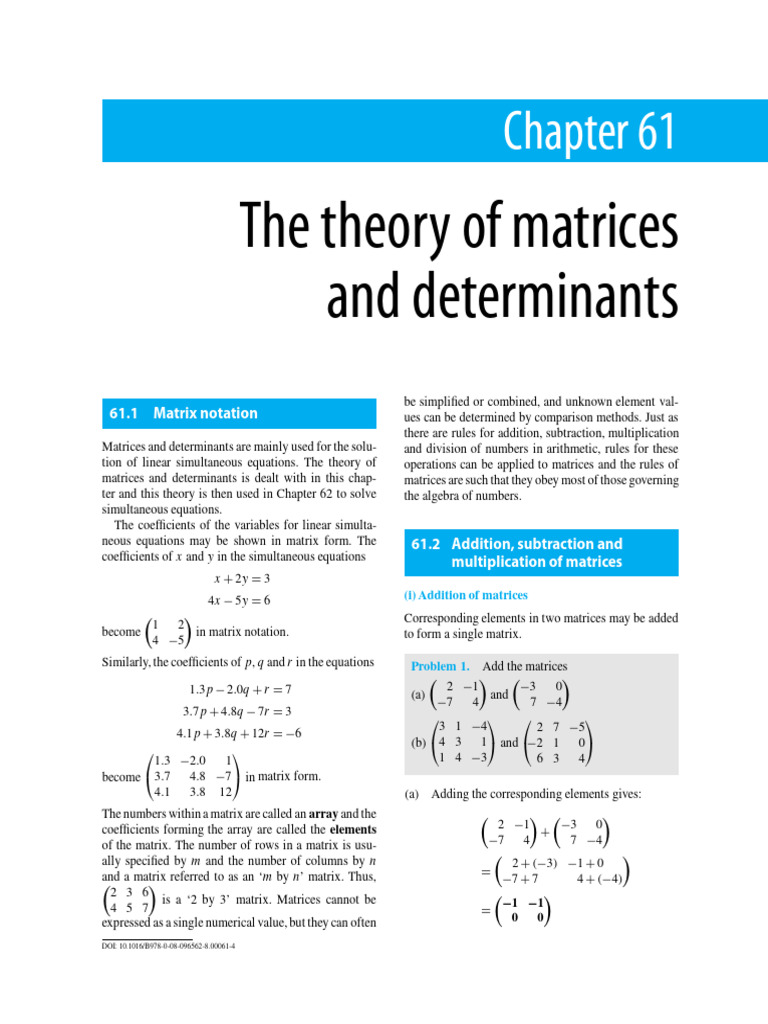 matrices | PDF