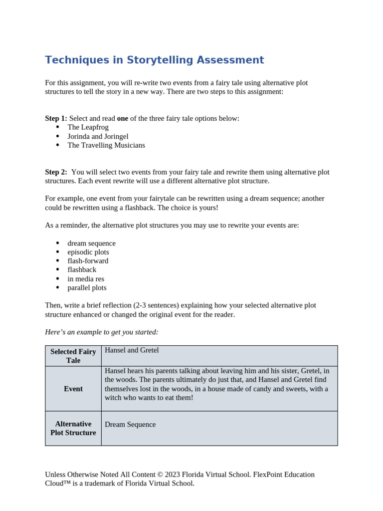 Storytelling Assess Rubric | PDF