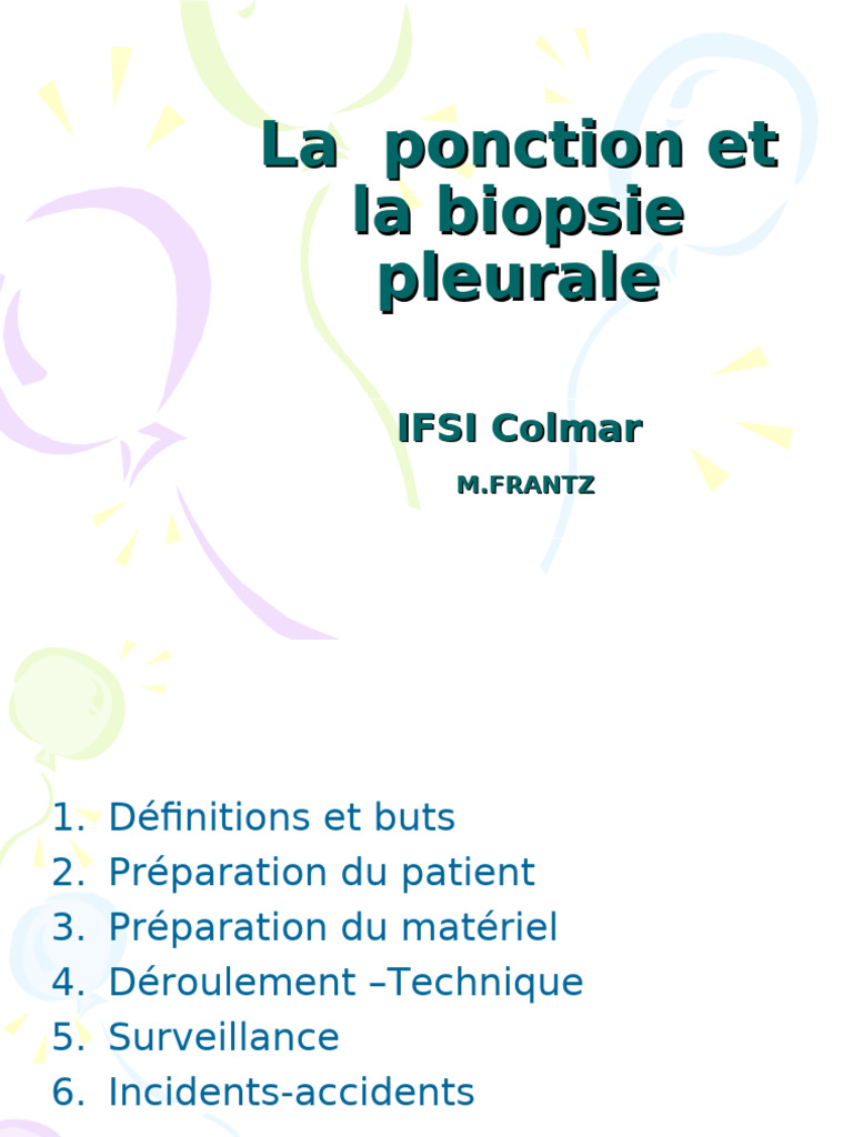 La Ponction Et La Biopsie Pleurale | PDF