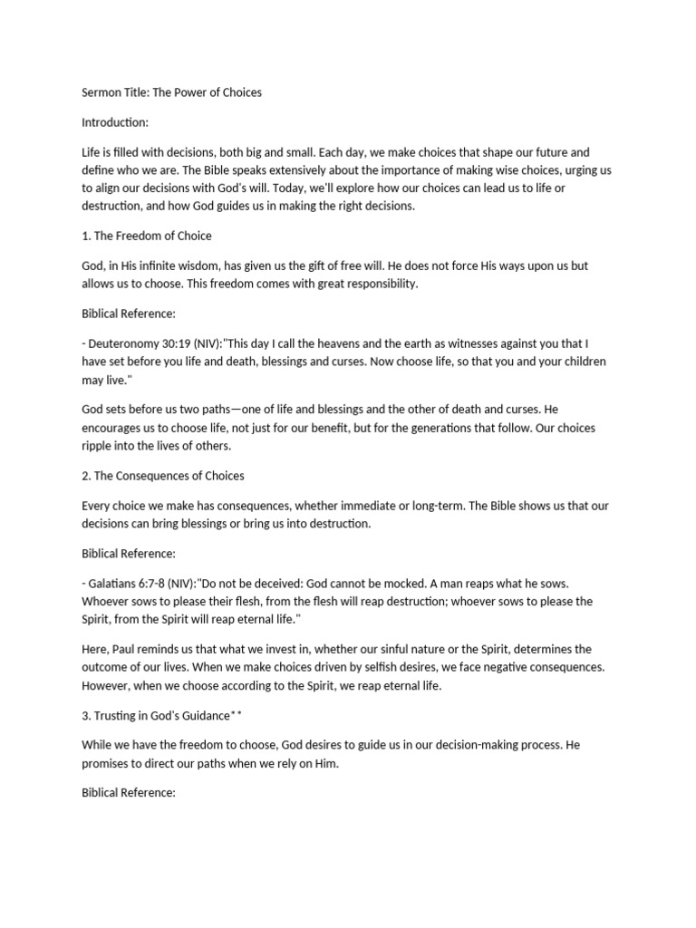 Sermon Title_ Choices | PDF