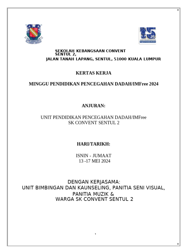 Kertas Kerja Minggu Ppda CSD 2024 Final | PDF