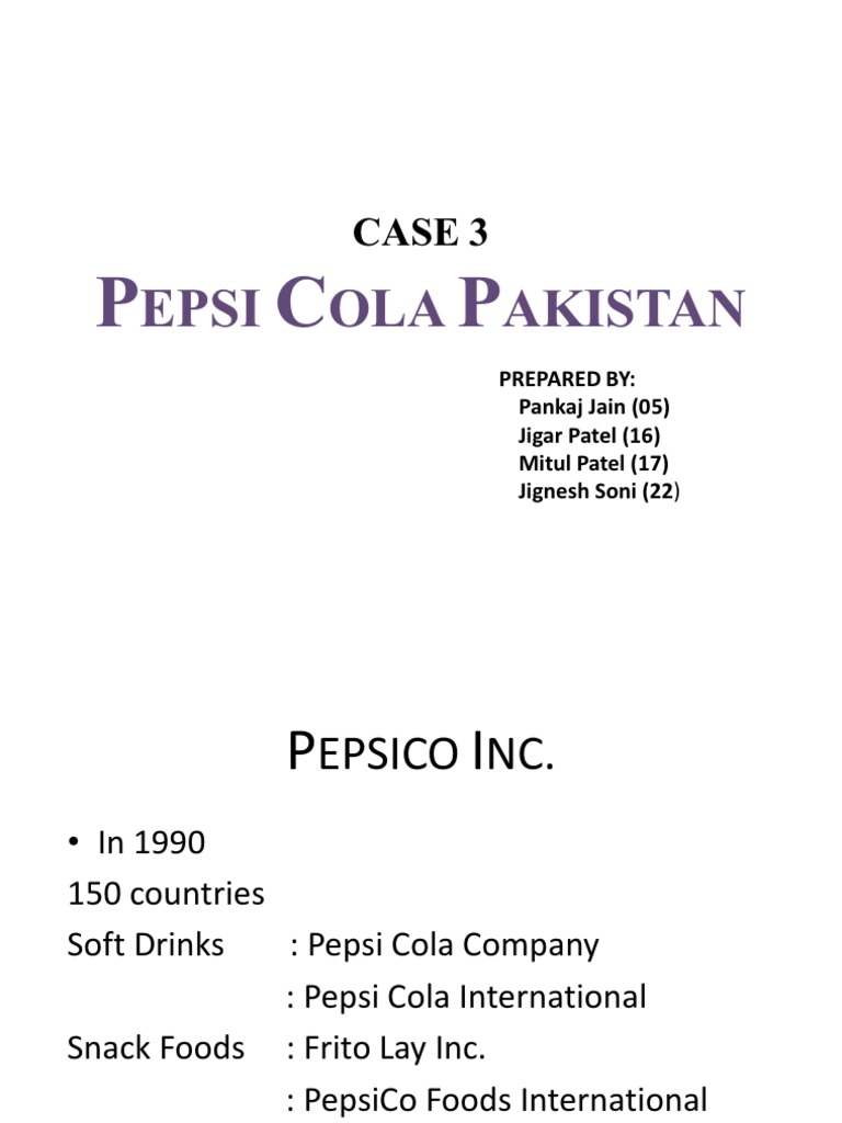 Pepsi Cola Pakistan | PDF